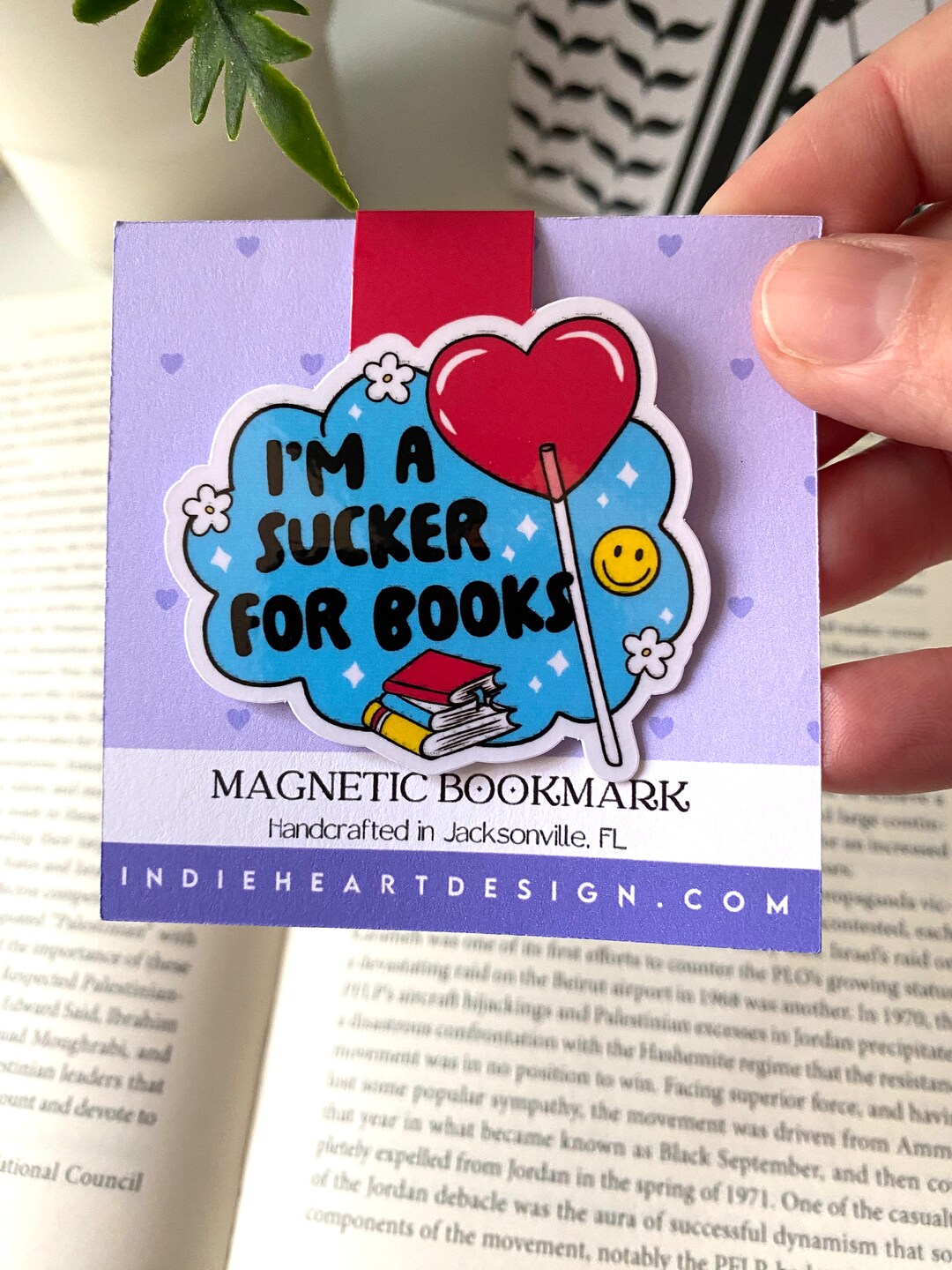Sucker for Books Magnetic Bookmark: Holographic Reader Gift - Etsy