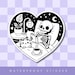 Skeleton Reading With Cat Vinyl Sticker: Spooky Book Lover Gift - Etsy