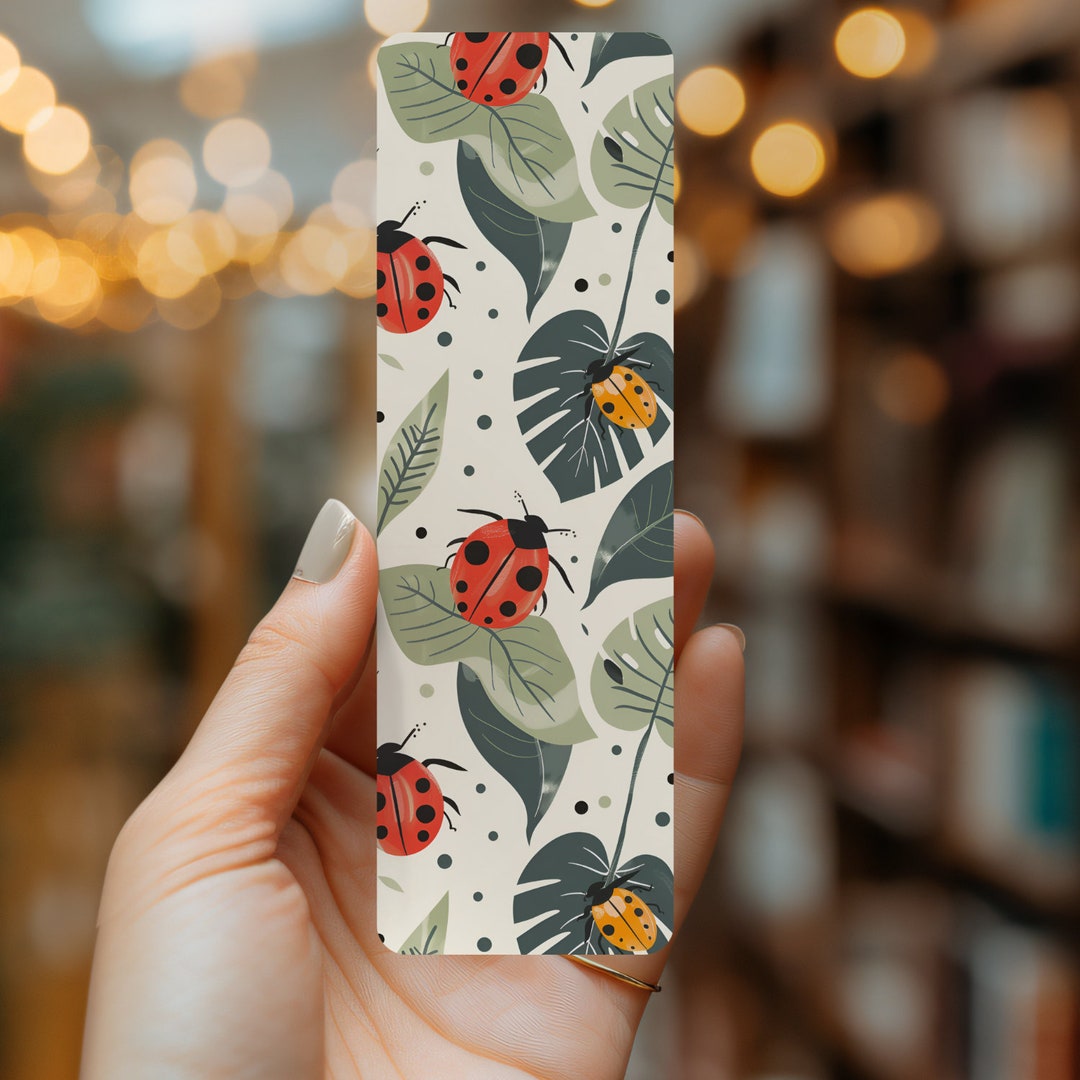 Lady Bugs Laminated Bookmark Summer Insect Bookmark Bookworm Gifts ...