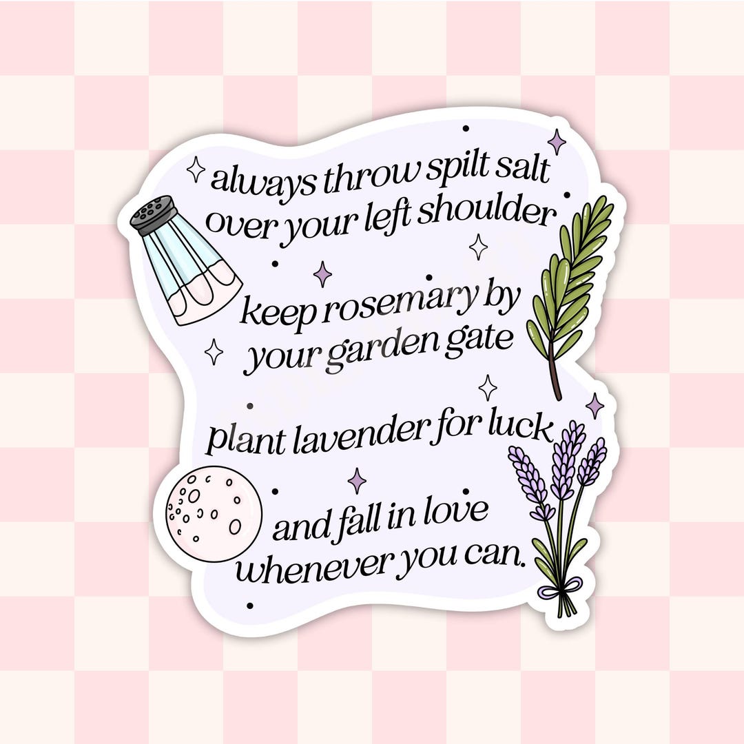 Magic Spell Sticker | Good Luck Spell | Rosemary, Lavender | Witchcraft ...