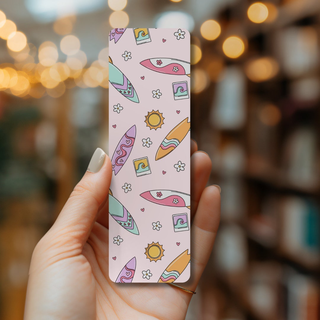 Retro Surf Boards Laminated Bookmark Summer Reading Bookmark Bookworm ...