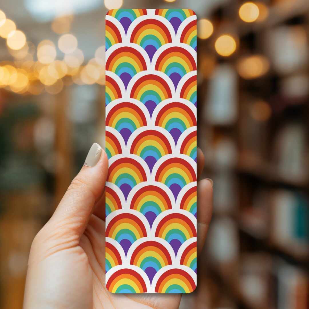 Retro Rainbow Bookmark | Bookworm Gifts | Librarian Gift | Book Lover ...
