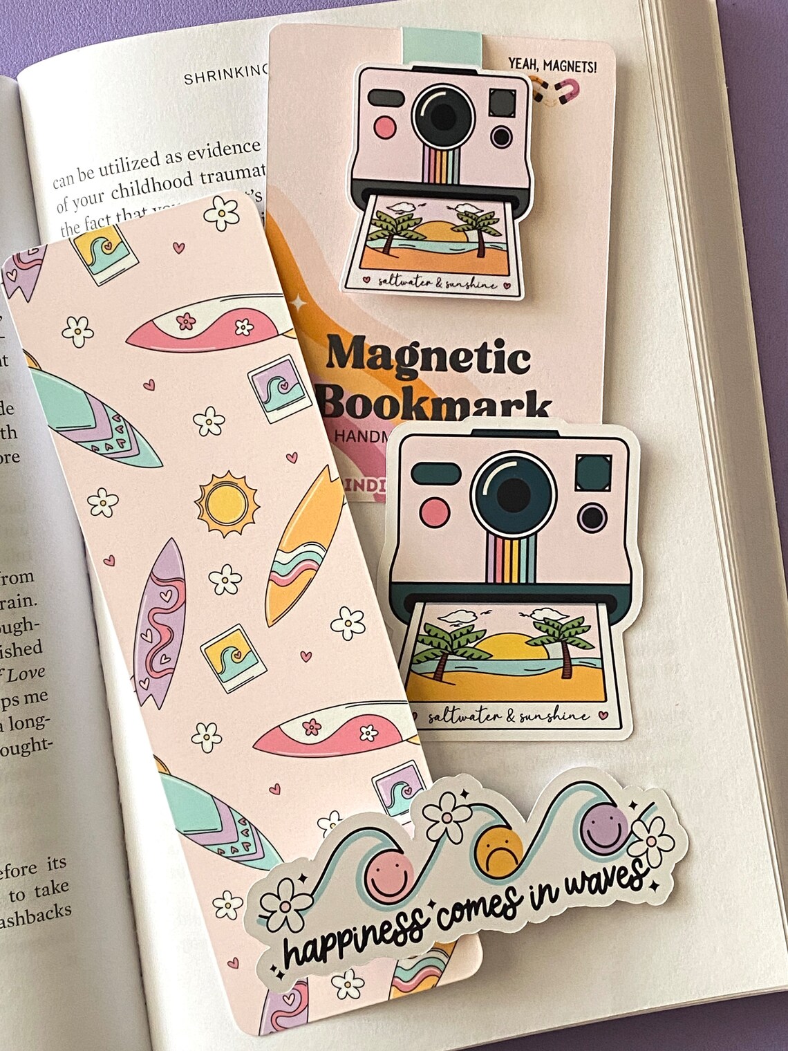 Retro Surf Boards Laminated Bookmark | Summer Reading Bookmark ...