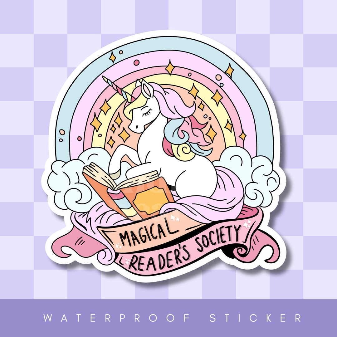 Magical Readers Society Unicorn Sticker Fantasy Reader Sticker ...