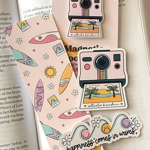 Retro Surf Boards Laminated Bookmark | Summer Reading Bookmark ...