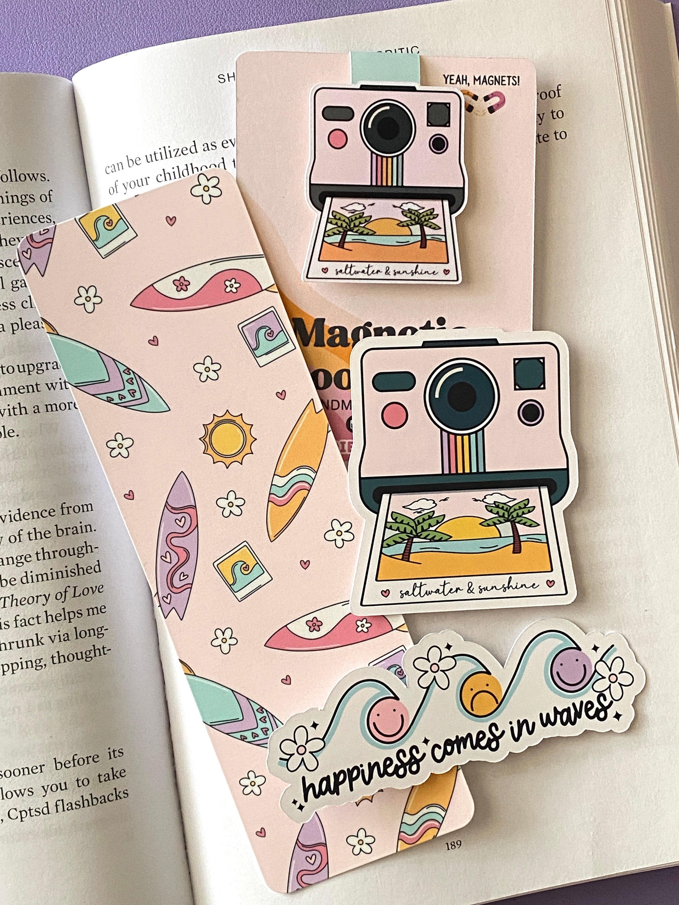 Retro Surf Boards Laminated Bookmark | Summer Reading Bookmark ...