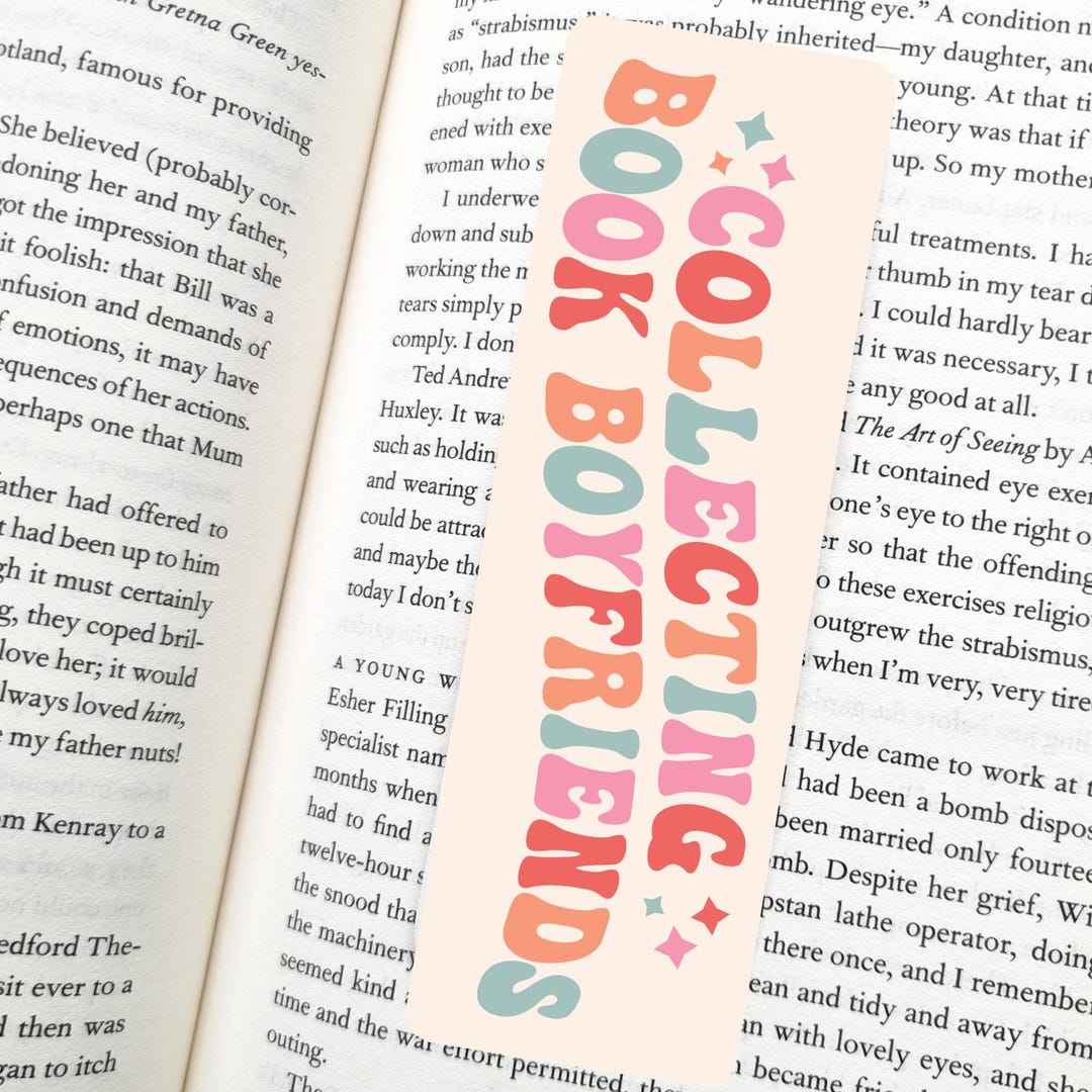 Collecting Book Boyfriends Bookmark | Soft Matte Laminated | Romance ...