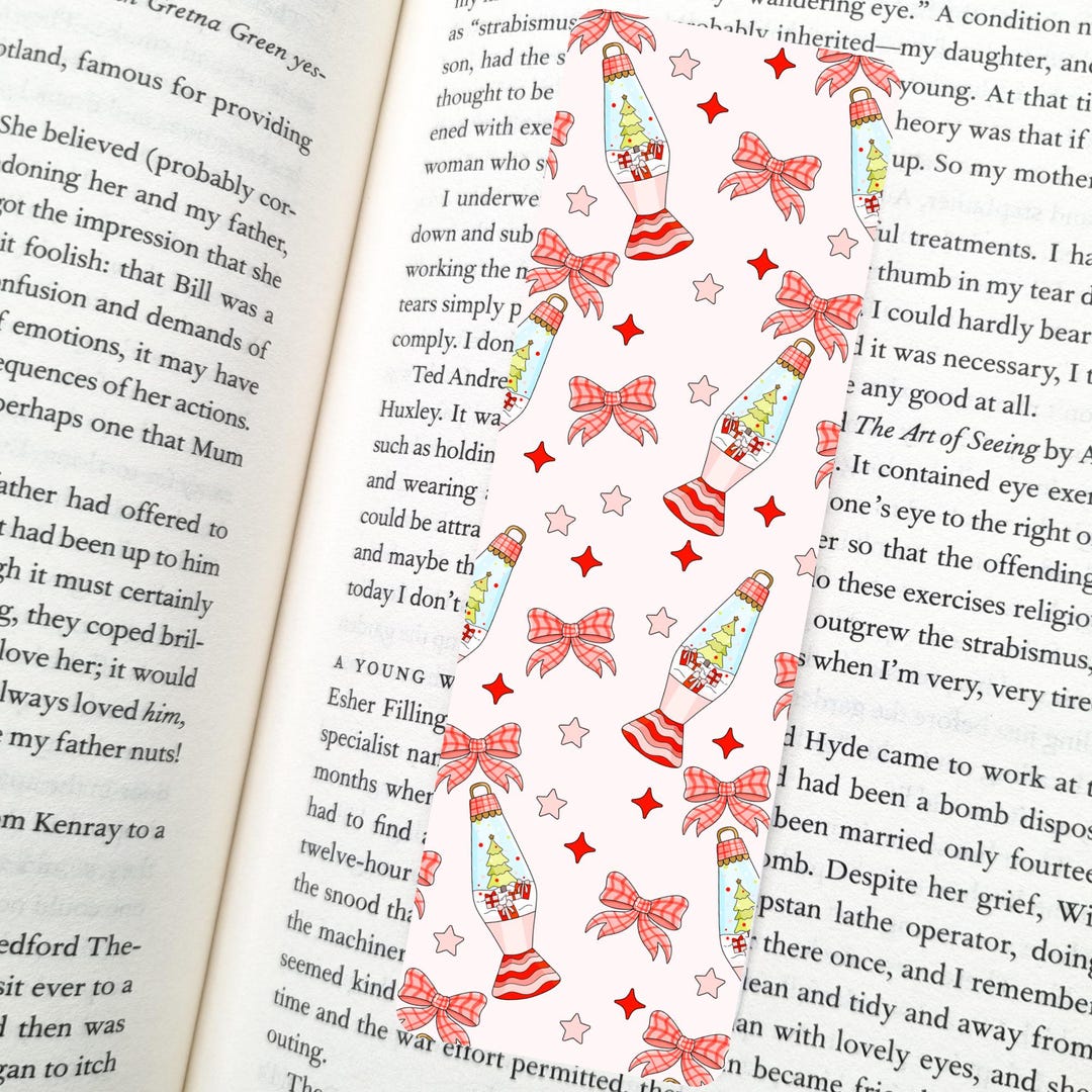 Holiday Lava Lamp Bookmark: Matte Laminated With Rounded Edges - Etsy