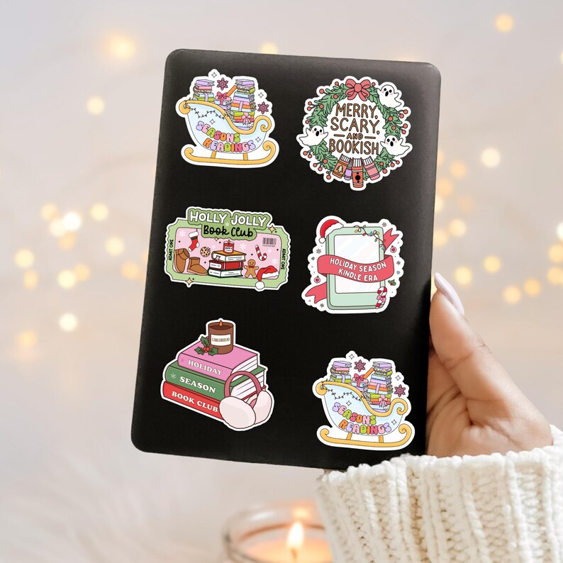 Holly Jolly Bookclub Sticker: Water-resistant Vinyl, Kindle, Laptop - Etsy