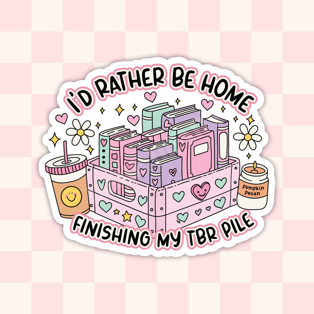 TBR Pile Vinyl Sticker: Book Lover Kindle Decal - Etsy