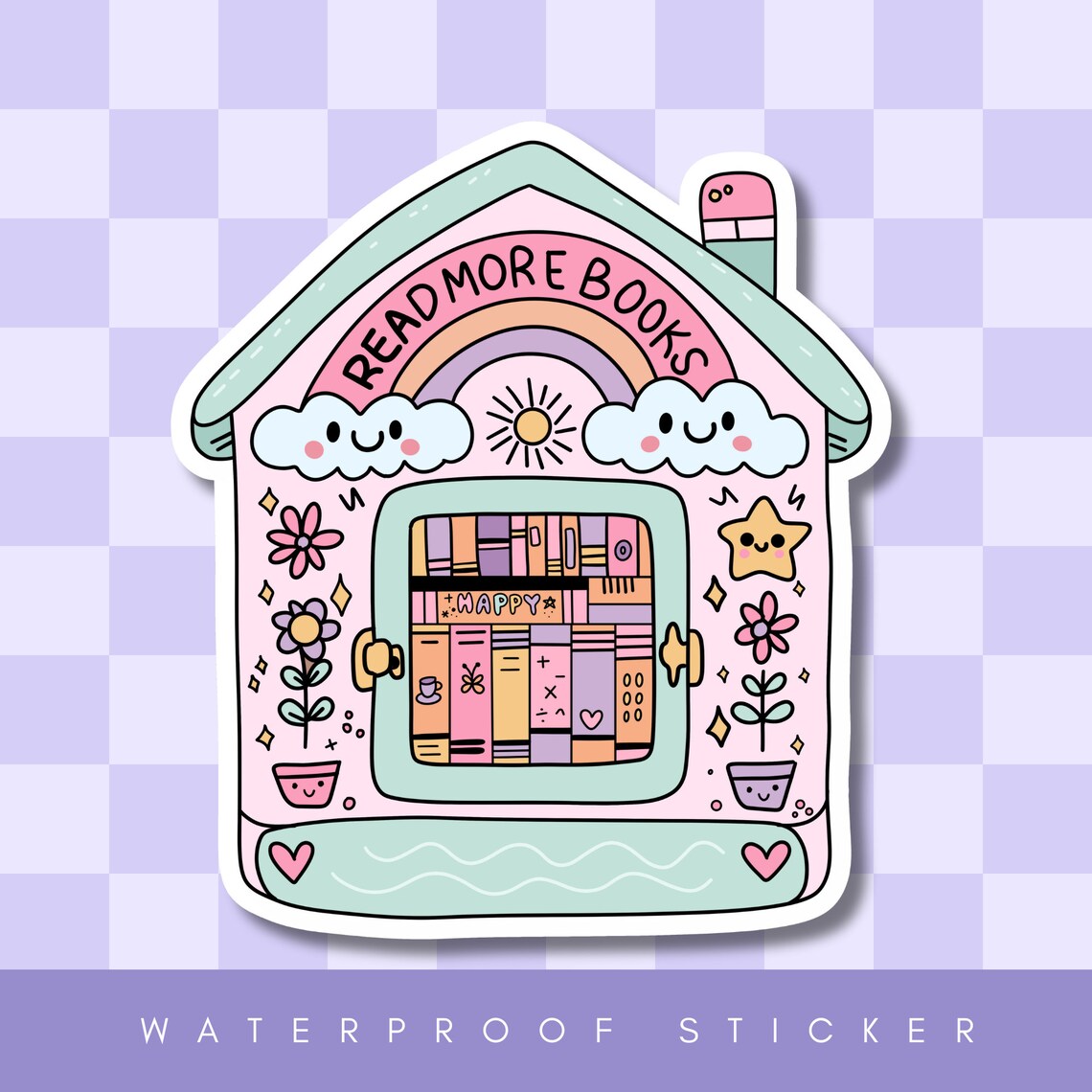Read More Books Sticker: Little Library, Kindle Reader, Waterproof - Etsy