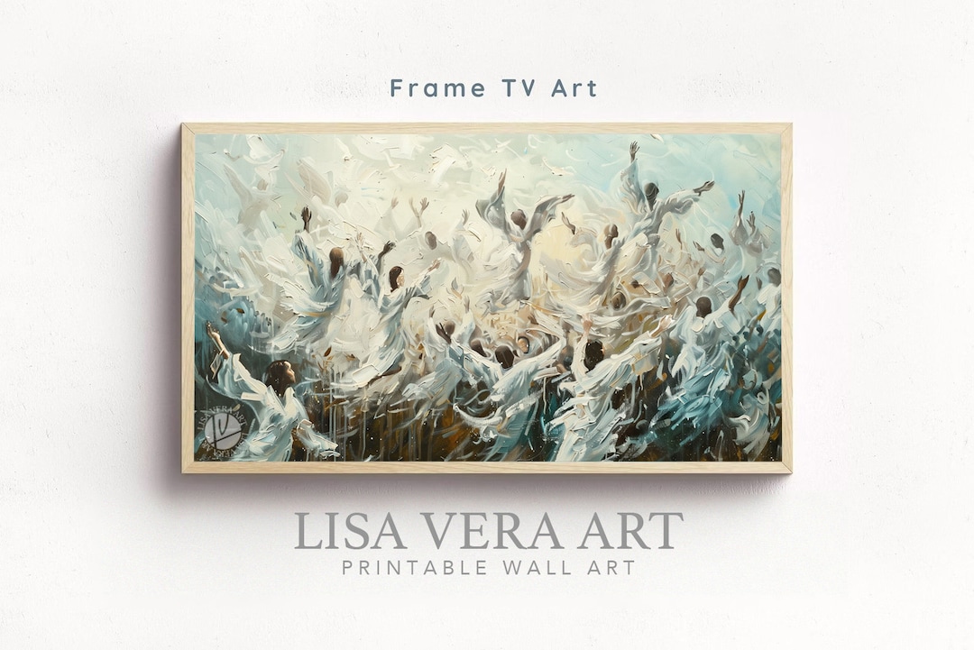 Frame TV Art, Rapture of the Church Painting DIGITAL DOWNLOAD, Biblical ...