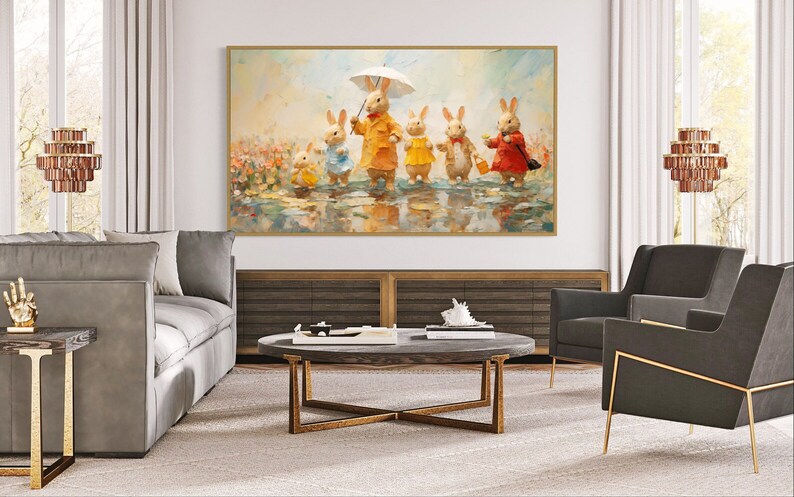 Frame TV Art Family of Bunnies Instant Download, Spring Easter Bunny ...
