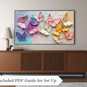 Frame TV Spring Art, Spring Digital Download, Pastel Textured ...