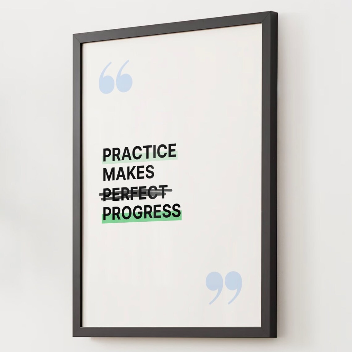 Practice Makes Progress Poster, Printable Wall Art, Office Decor ...
