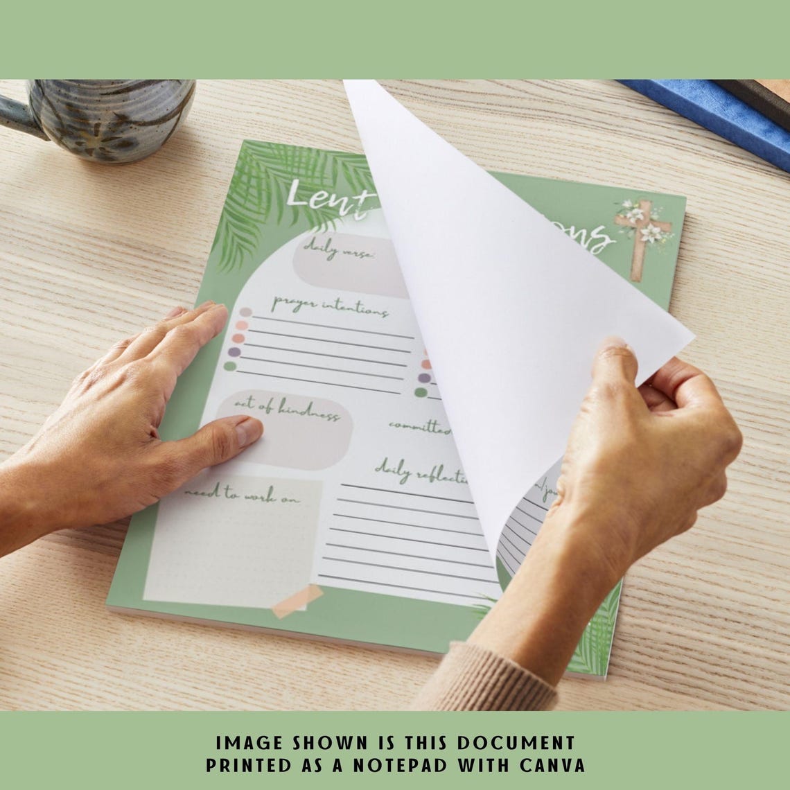 Lent Reflections Journal Page | Christian Daily Lenten Planner | Prayer ...