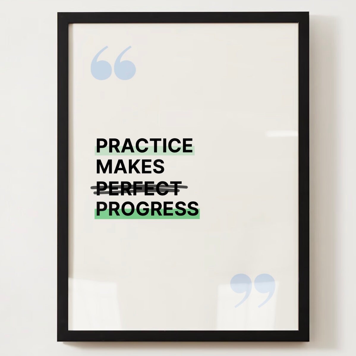 Practice Makes Progress Poster, Printable Wall Art, Office Decor ...