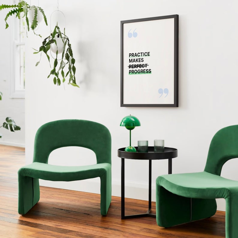 Practice Makes Progress Poster, Printable Wall Art, Office Decor ...