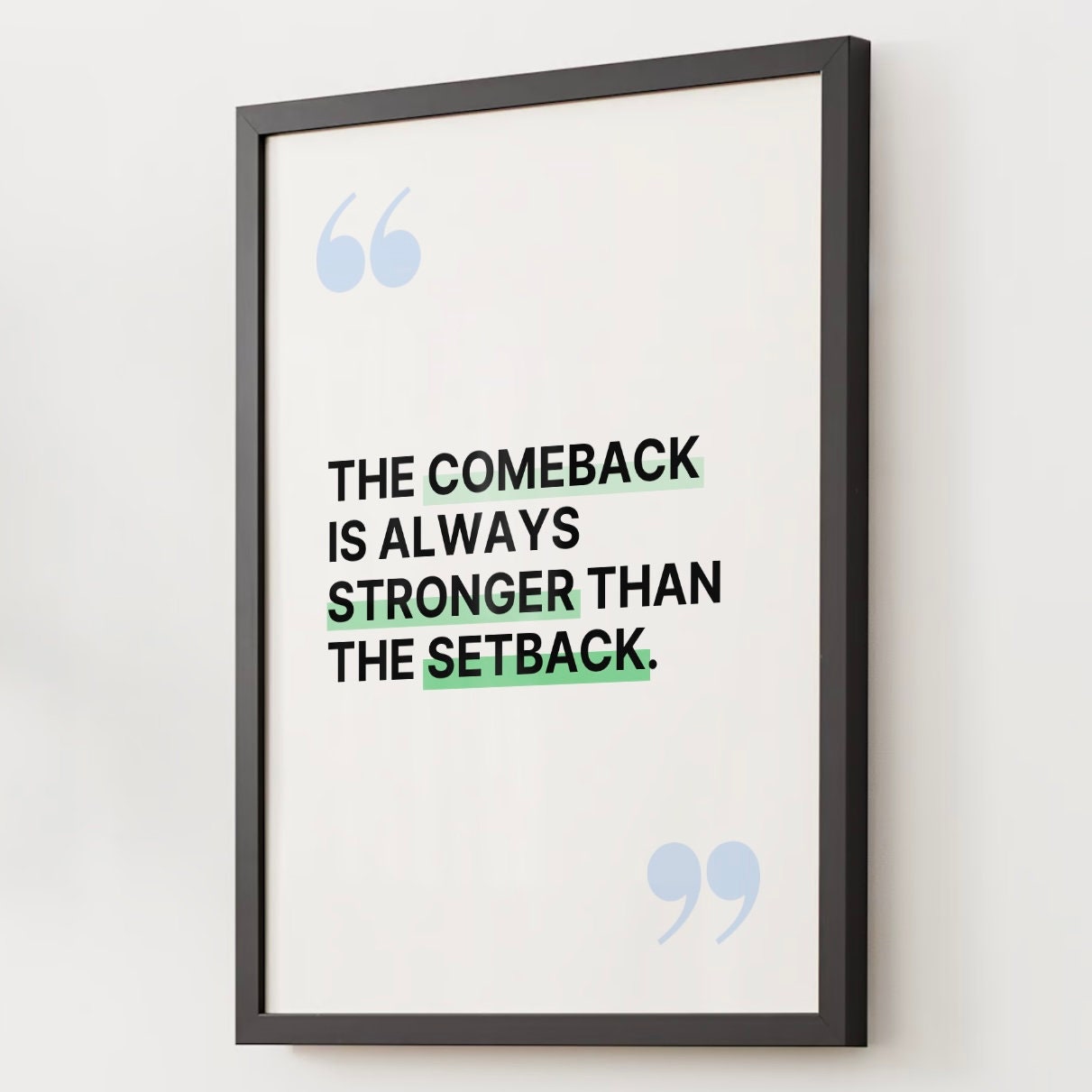 The Comeback is Stronger Poster, Printable Wall Art, Office Decor ...