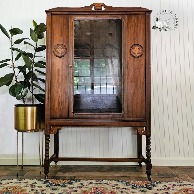 Antique 1920s Display Cabinet Statesville Furniture Co the Dependable ...