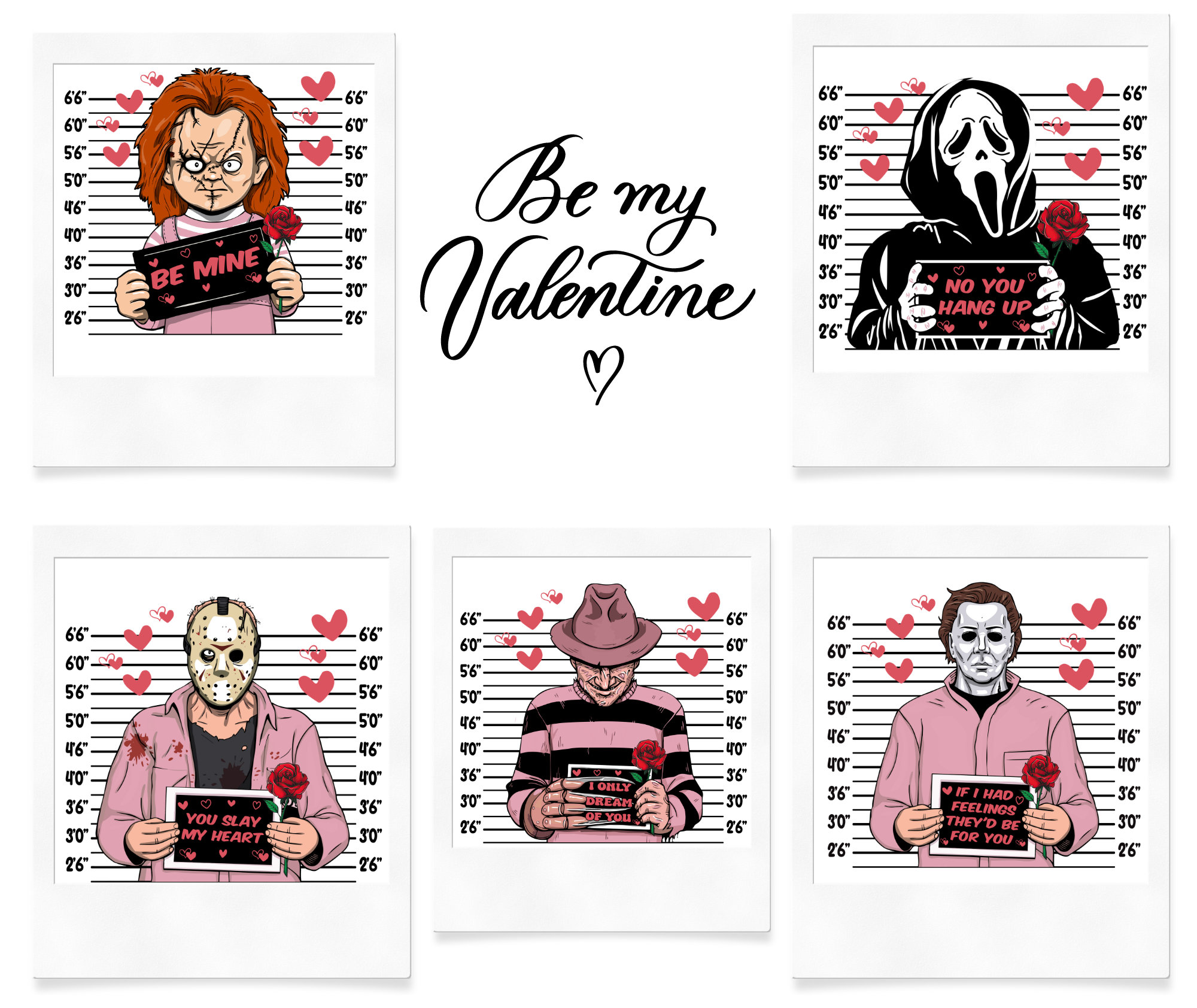 Horror Movie Valentines Png - Etsy