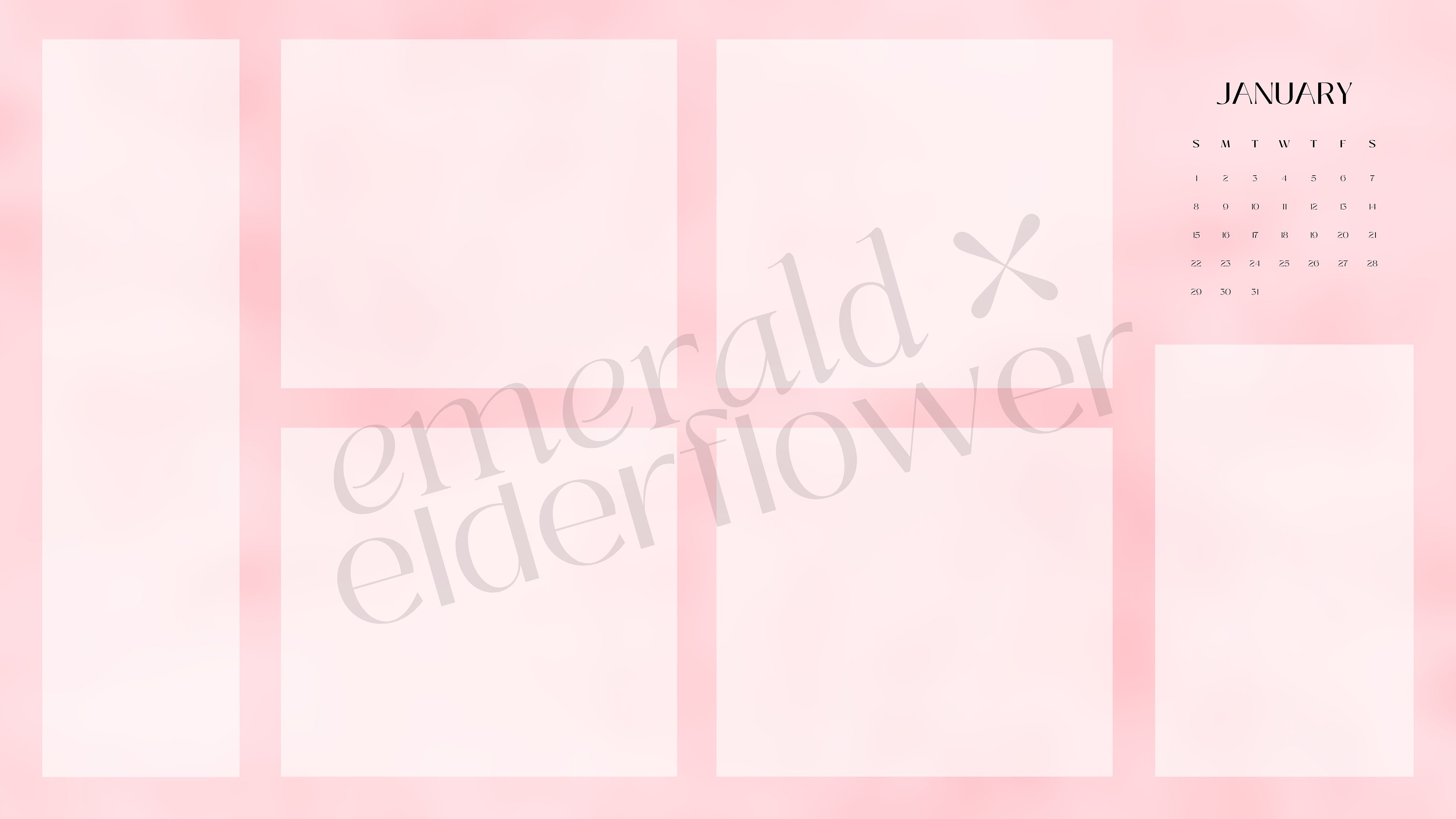 2023 Desktop Organizer Wallpaper | 12-month Aesthetic Calendar for ...