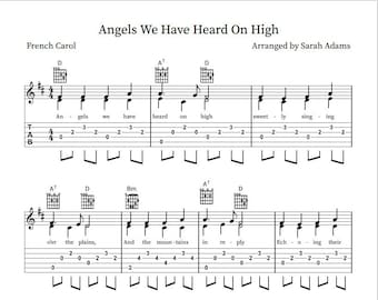 Angels We Have Heard on High Piano Sheet Music, Easy Piano Sheet Music ...