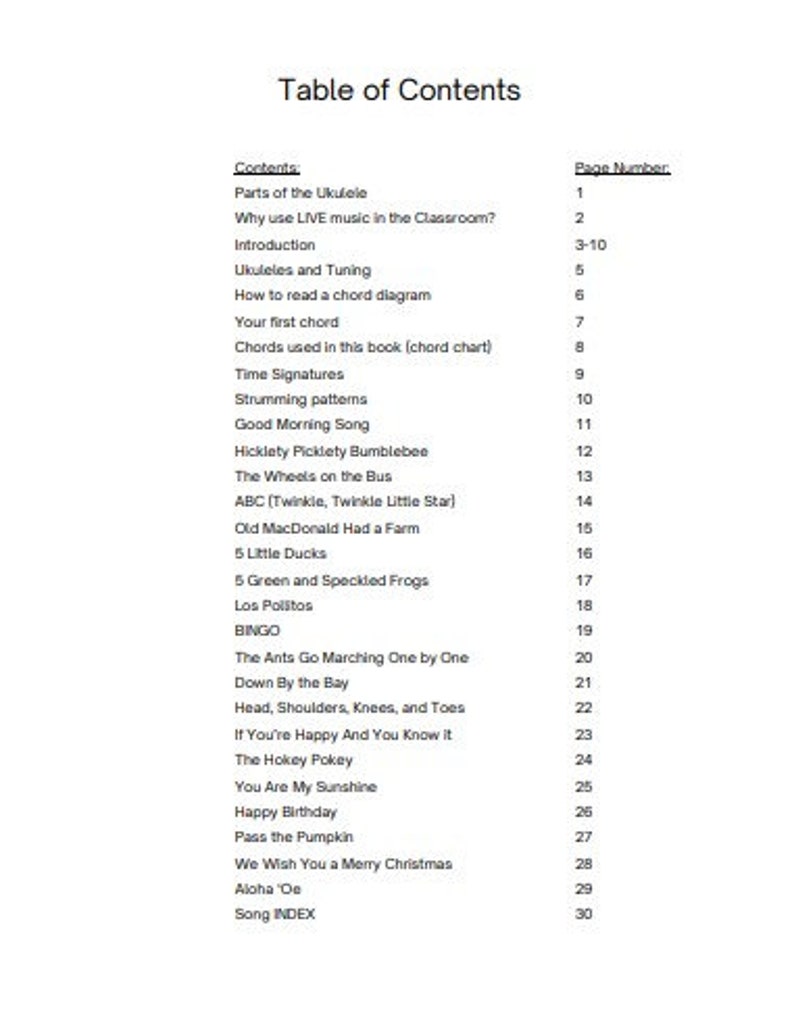 The Early Childhood Teacher's Ukulele Songbook - Etsy