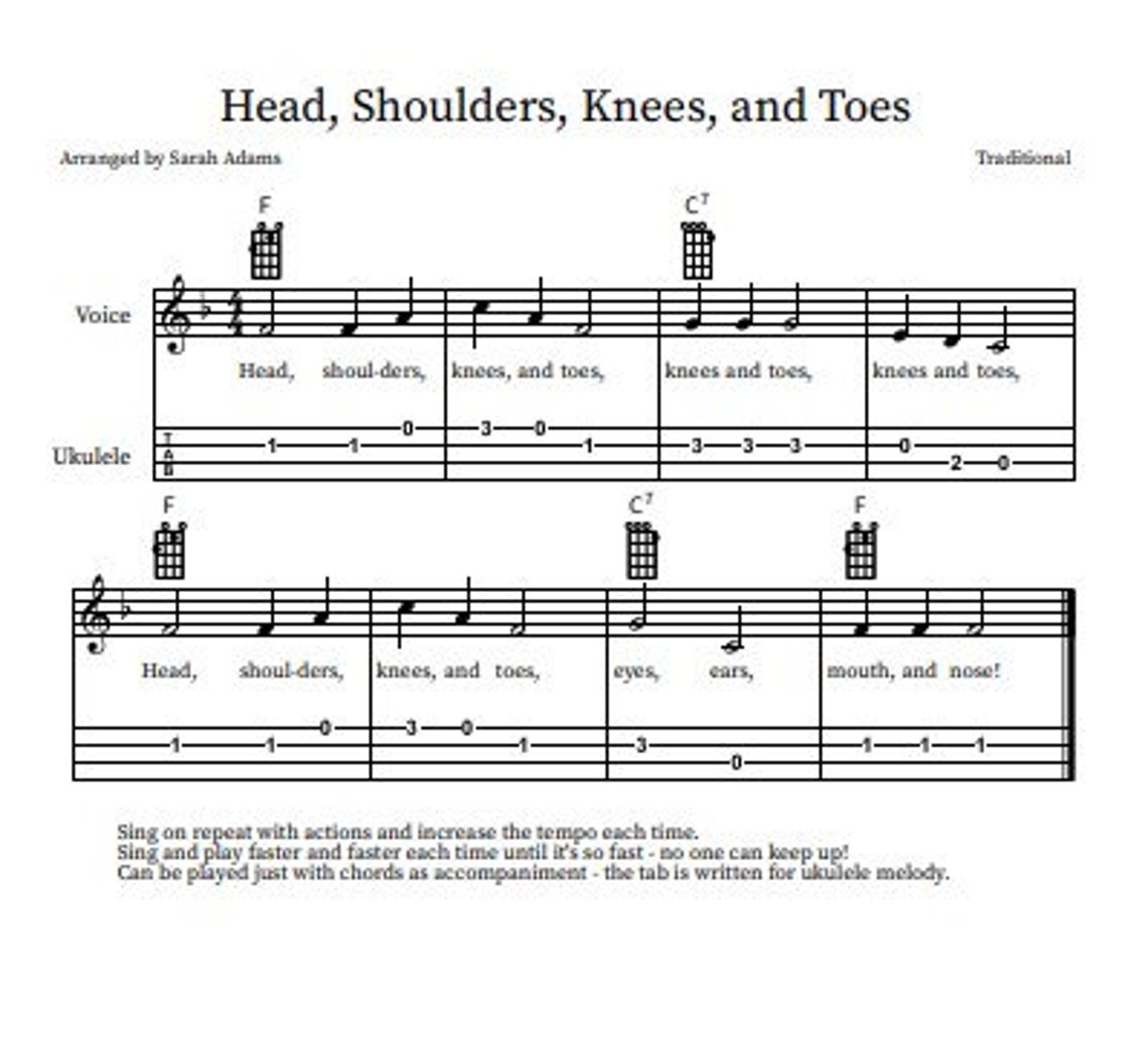 The Early Childhood Teacher's Ukulele Songbook - Etsy