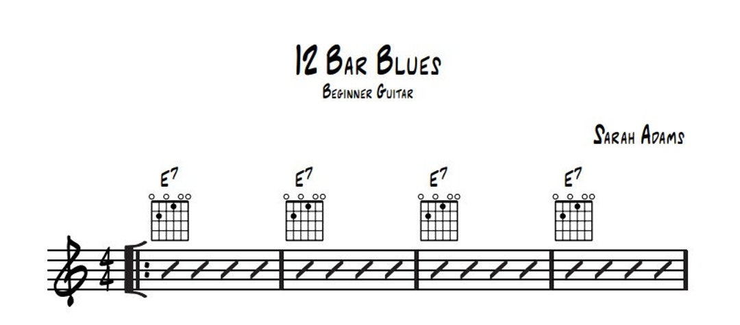 Easy 12 Bar Blues in E - Etsy