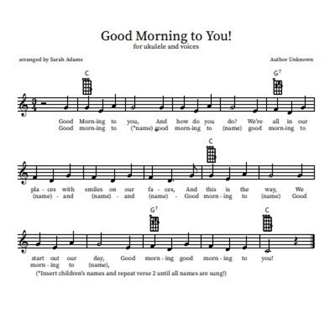 The Early Childhood Teacher's Ukulele Songbook - Etsy
