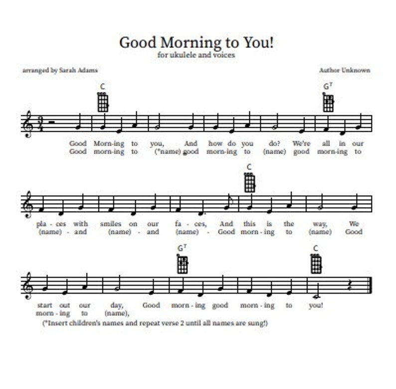 The Early Childhood Teacher's Ukulele Songbook - Etsy