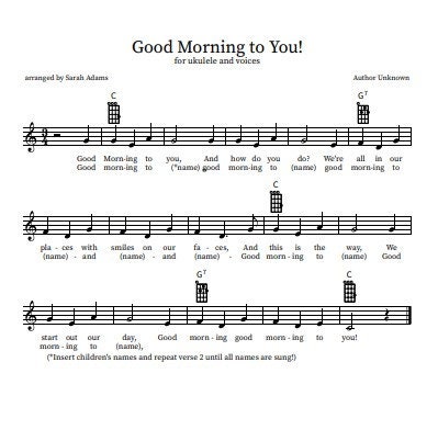 The Early Childhood Teacher's Ukulele Songbook - Etsy