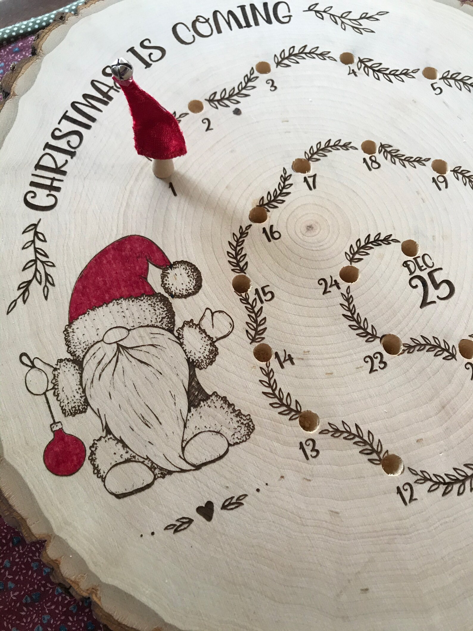 Christmas Countdown - Wood Burned | Holiday | Advent Calendar | Family ...