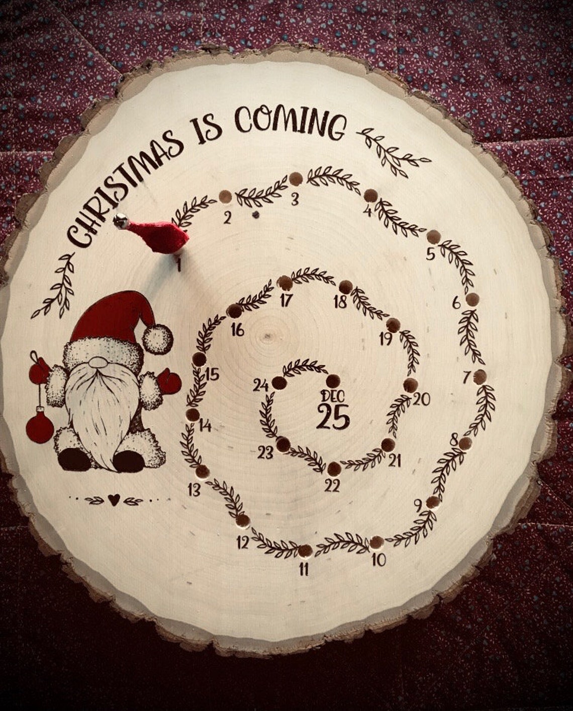 Christmas Countdown - Wood Burned | Holiday | Advent Calendar | Family ...