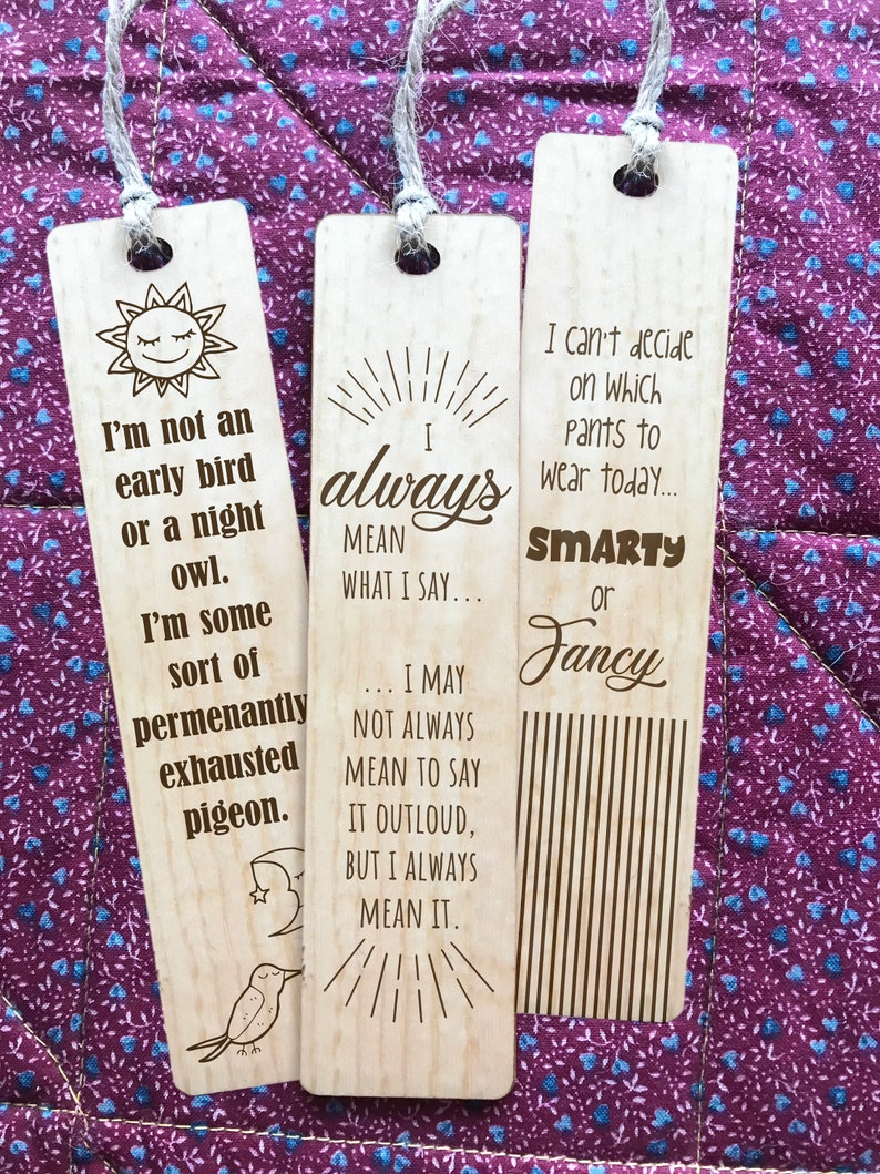 Bookmark - Wood Burned | Funny Bookmark | Snarky Bookmark | Gift for ...