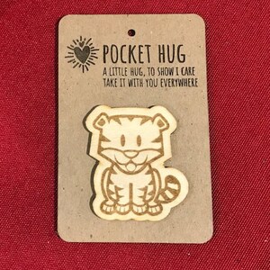 Pocket Hug | Wood Burned | Love Token | Thinking of You Gift ...