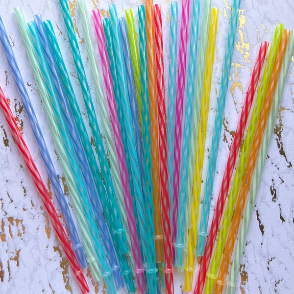 Striped Straws - Etsy