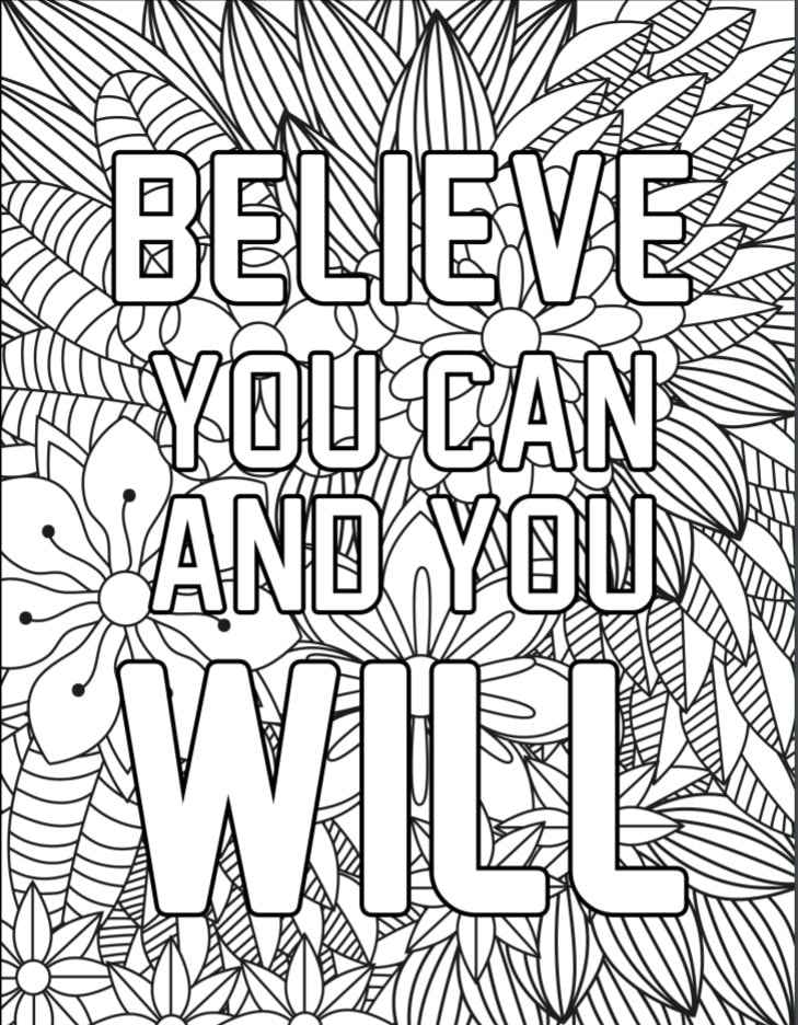 Inspirational Coloring Pages - Etsy