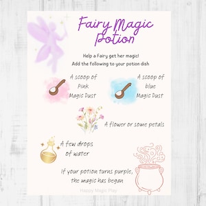 Printable Potion Recipe Cards Kids' Mud Kitchen Activity (digital ...