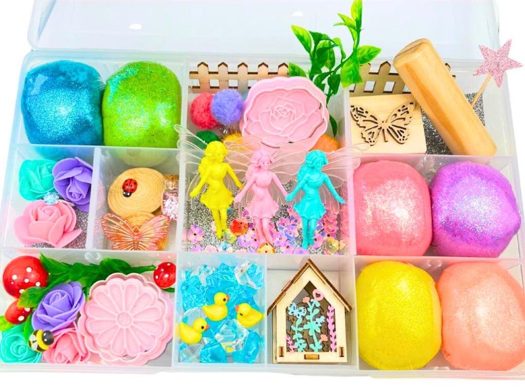 Fairy Play Dough Kit Mega Fairy Garden Busy Box Sensory Play Kit - Etsy