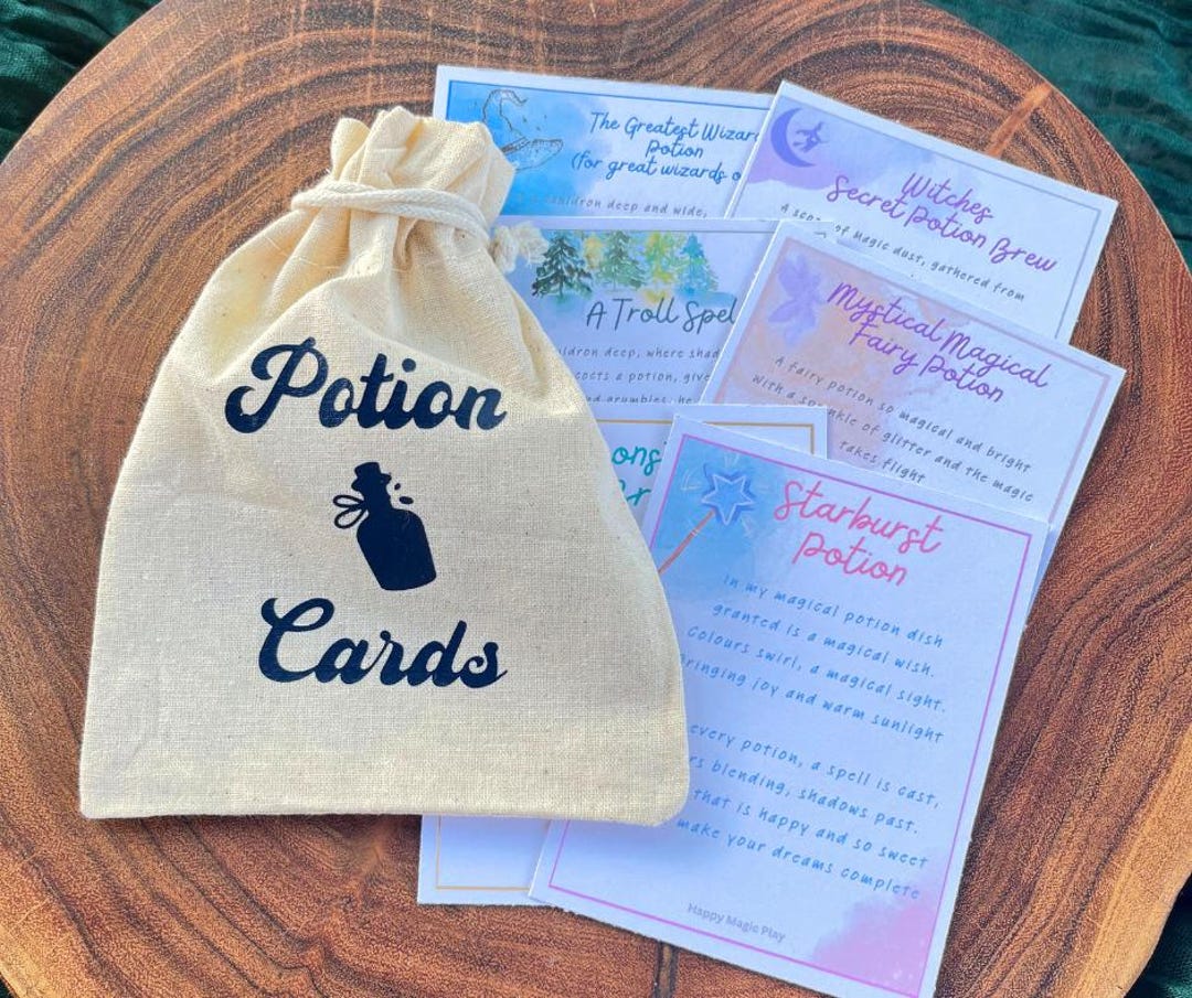 Potion Cards Potion Poems Party Favours Potion Play - Etsy