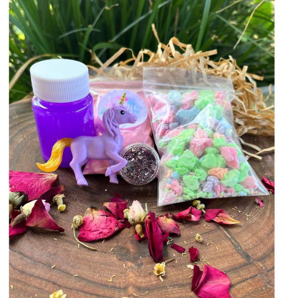 Unicorn Mini Fizzy Play Kit - Fairies and Flowers- Nontoxic - Bio ...