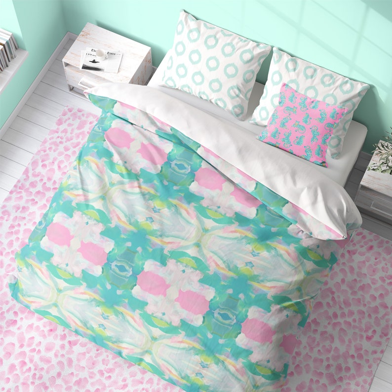 Pink Leopard Print Watercolor Table Runner for Preppy Dining - Etsy