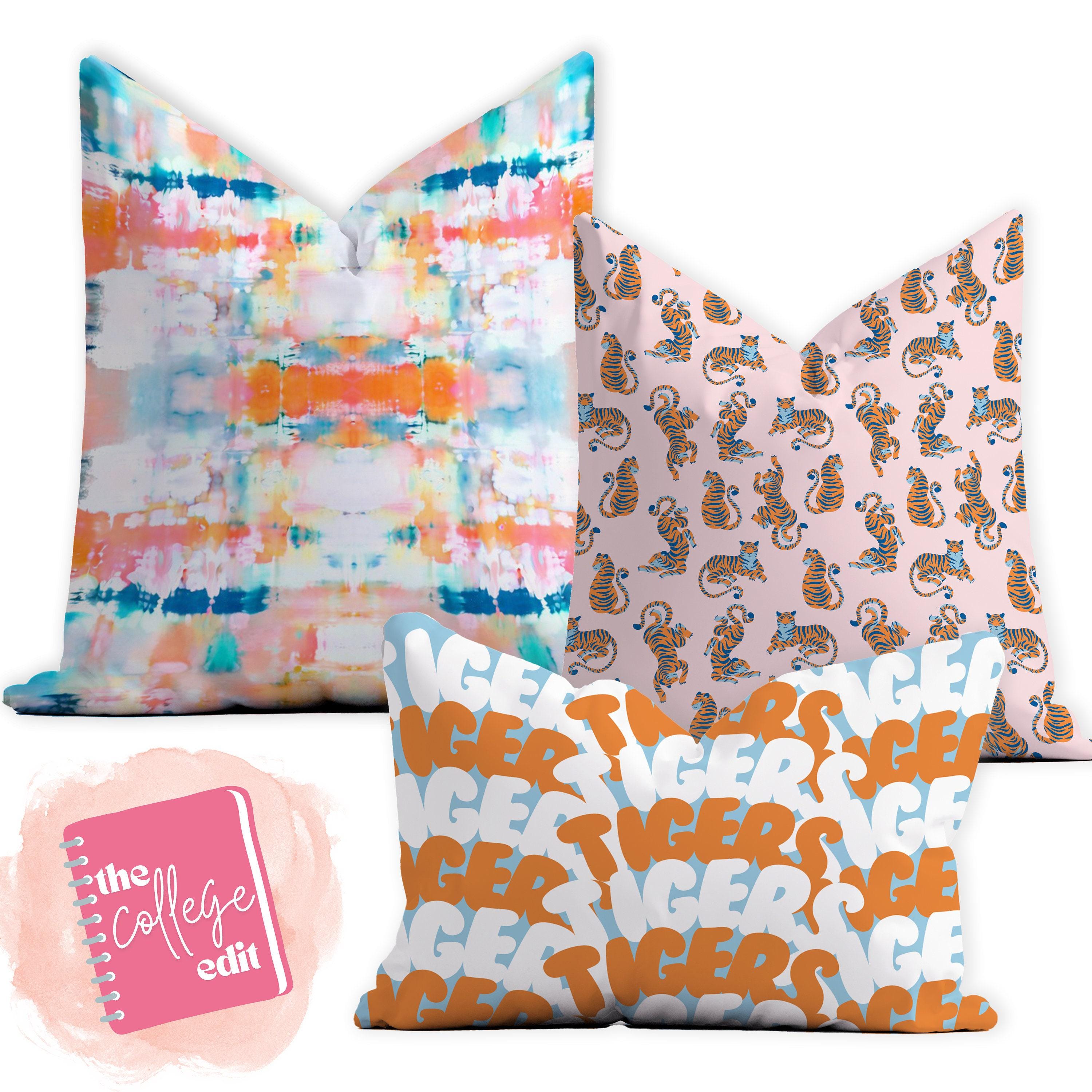 Preppy College Dorm Room Decor, Abstract Throw Pillows, University ...