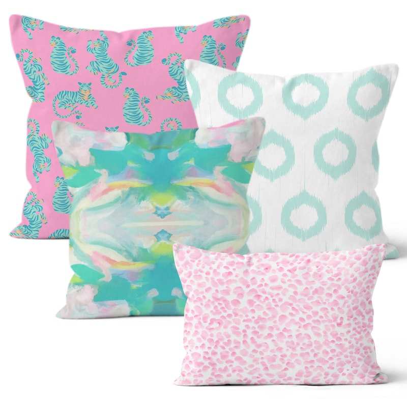 Pink Aqua Lime Green - Etsy