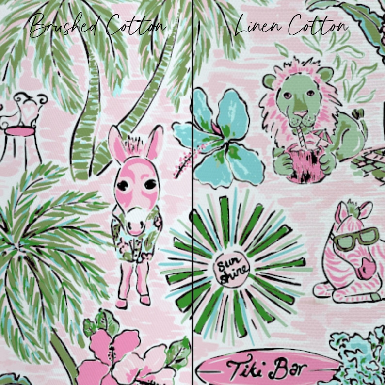 Cabana Animals Preppy Window Curtain Panels, Blackout or Privacy ...