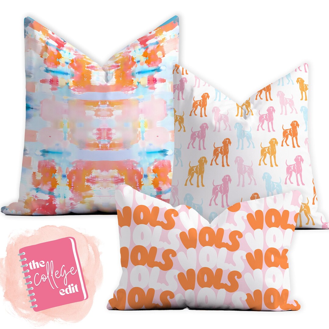 Tennessee Throw Pillow: Preppy College Dorm Decor - Etsy