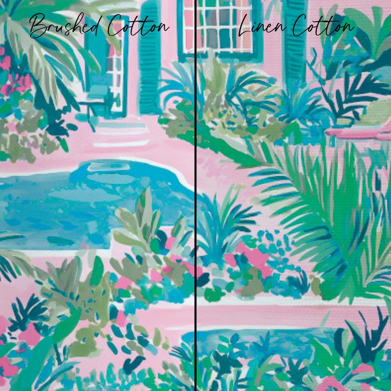 Cabana Oasis Preppy Window Curtain Panels, Blackout or Privacy ...