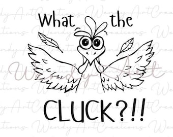 What the Cluck SVG File Chicken Design Humor - Etsy